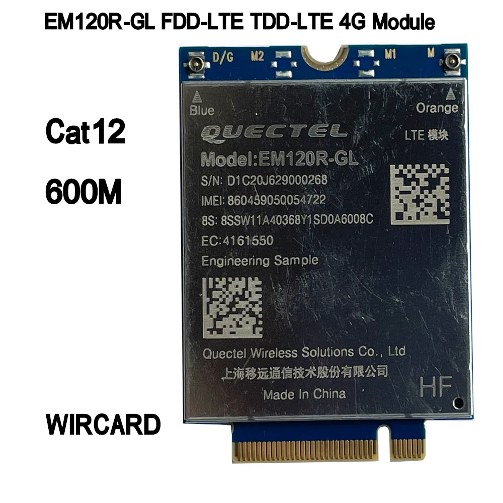 EM120R-GL M.2 4G Module FDD-LTE TDD-LTE Cat12 600M 4G Card For Laptop