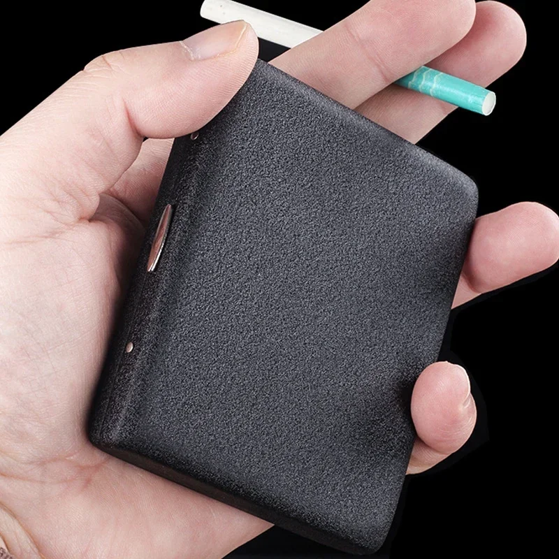 Black-Frosted-Cigarette-Storage-Box-Universal-Tobacco-Case-Pocket-Metal ...