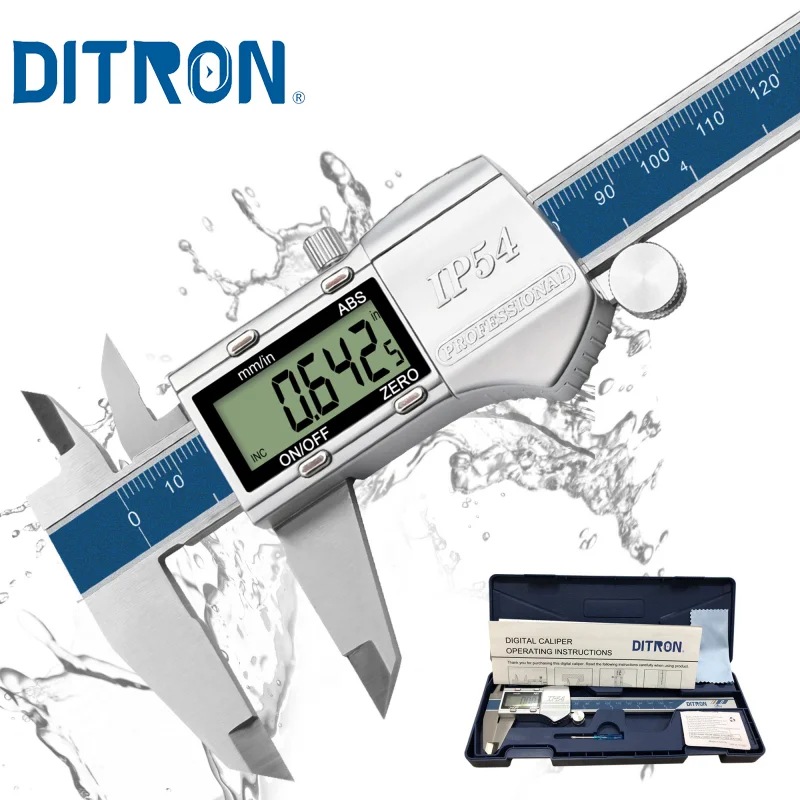 DITRON-Digital-Caliper-IP54-150-200-300mm-Waterproof-Electronic ...