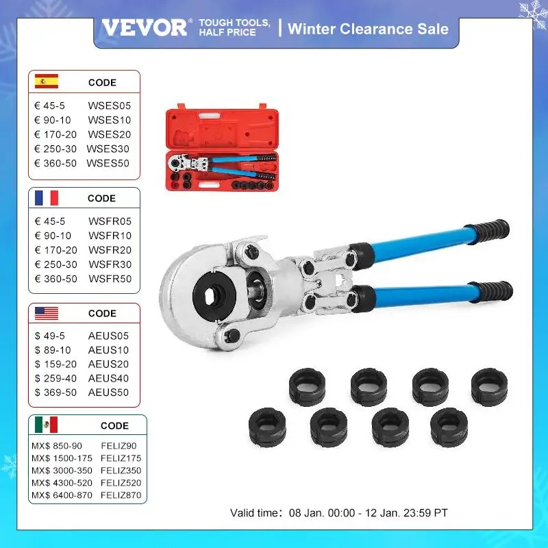 VEVOR-Pipe-Crimping-Tools-Copper-Tube-Fittings-Crimper-Plumbing ...