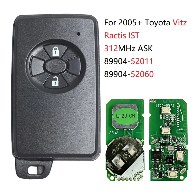 CN007193-Aftermarket-For-Toyota-Vitz-Ractis-Smart-Key-2-Buttons-P1-94 ...