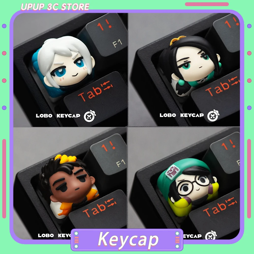 VALORANT-Jett-Anime-Mechanical-Keyboard-Keycaps-Original-Key-Cap-Resin ...