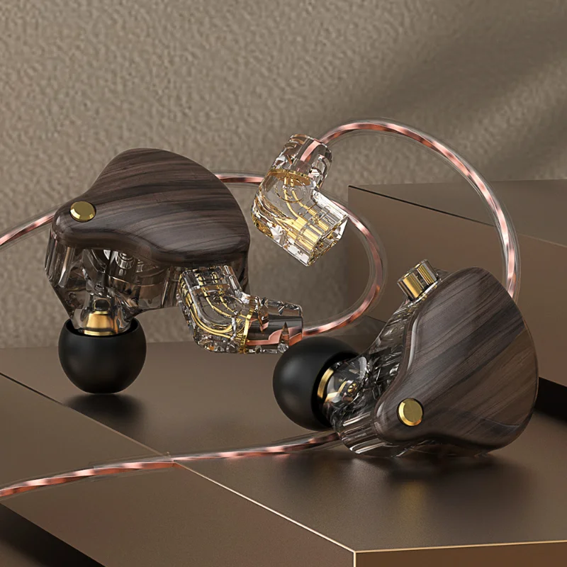 New-Classic-Wood-Grain-earphone-10mm-full-range-dynamic-unit-with-PET ...