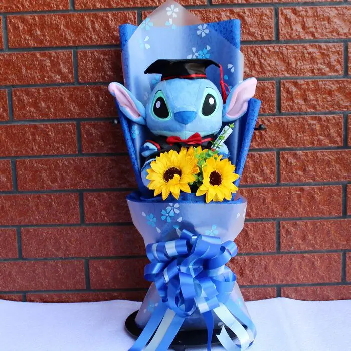 Kawaii Stitch Stuffed Graduation Toy Bouquet - KawaiiMerch.com