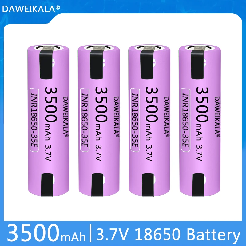100% original 18650 ncr18650 3.7v 3500mah bateria de lítio recarregável para lanterna elétrica ...