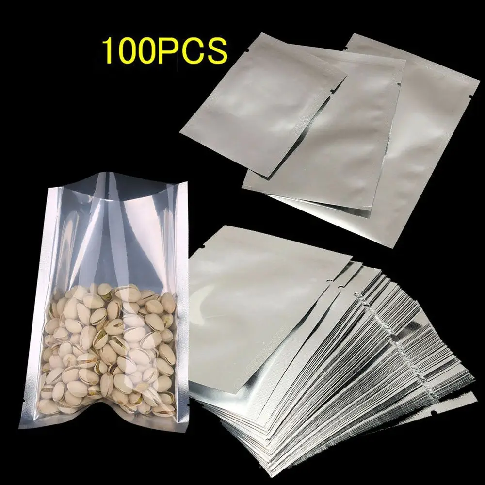 100PCS-Heat-Seal-Aluminium-Foil-Bags-Vacuum-Sealer-Pouches-Food-Grade ...