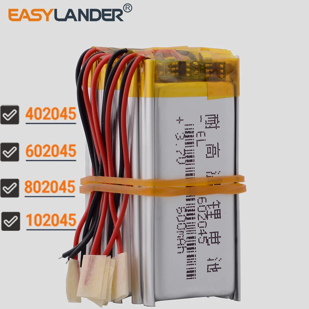 5Pcs/Lot 3.7V 400~1000mAh 602045 402045 802045 102045 Polymer Lithium ...