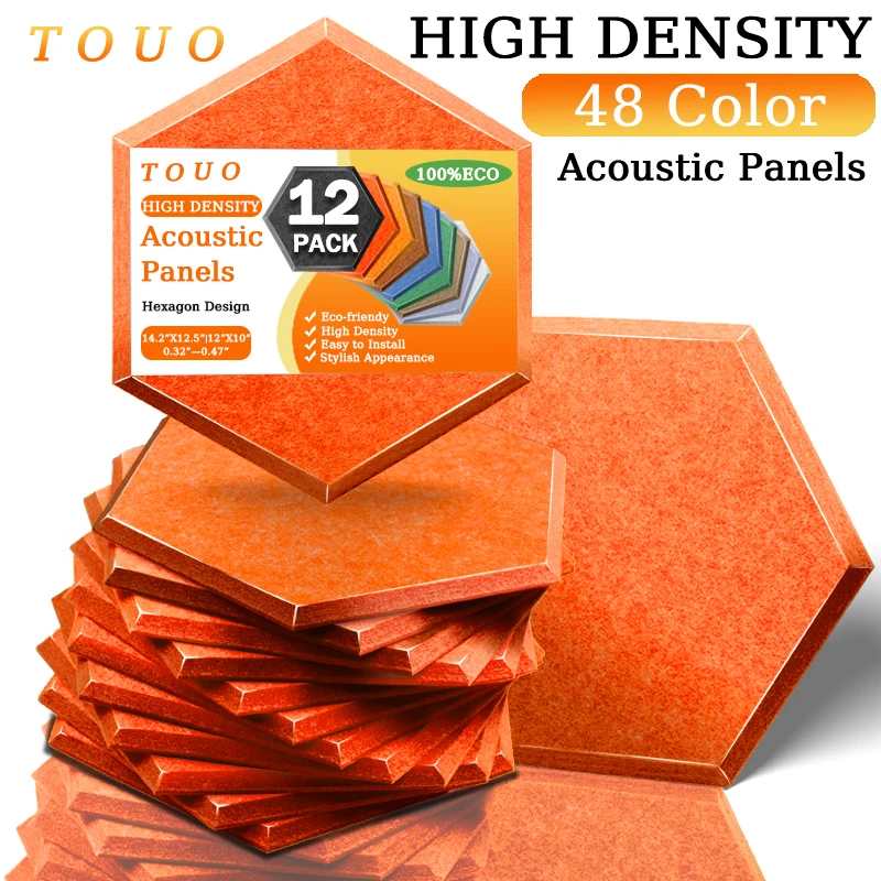 TOUO-Acoustic-Panel-12pcs-High-Density-Studio-Acoustic-Treatment-Home ...