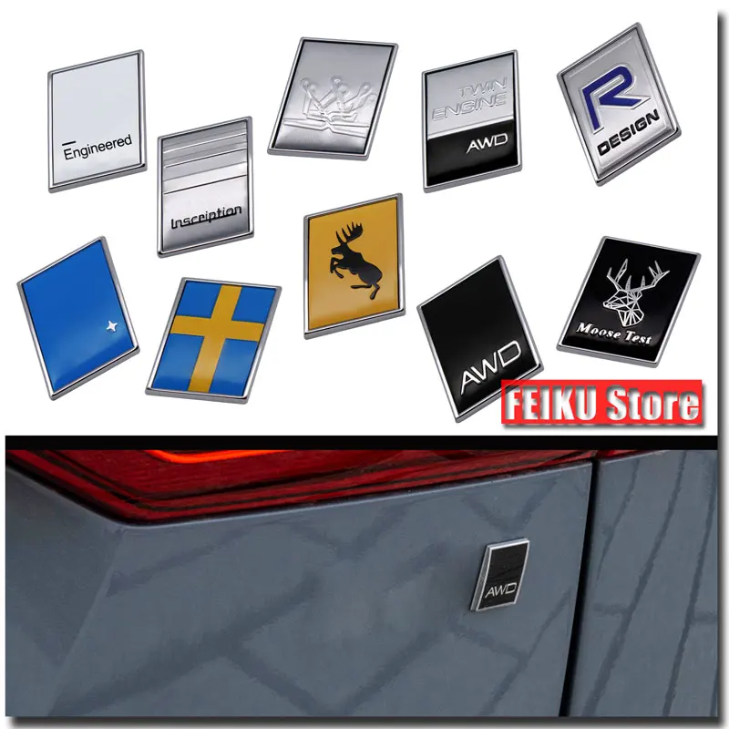 3D-Car-Stickers-for-Volvo-XC60-XC90-S90-V40-V60-Arctic-Star-Mile-RD ...