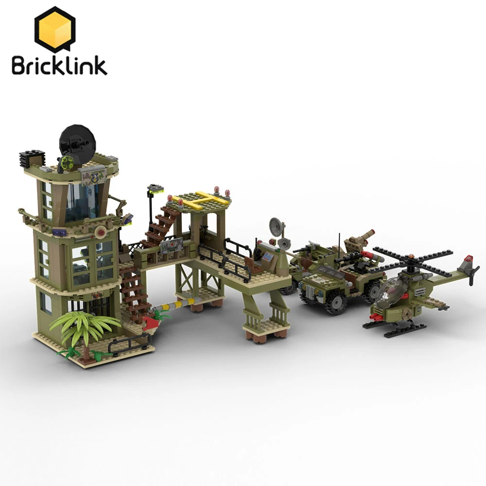 Bricklink-WW2-Military-Land-War-Command-Base-Plane-Helicopter-Tank ...