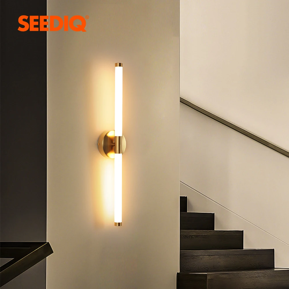 SEEDIQ-Modern-Interior-Wall-Light-Double-Lampshade-Bathroom-Wall-Lamp-AC85-265V-Golden-Wall ...