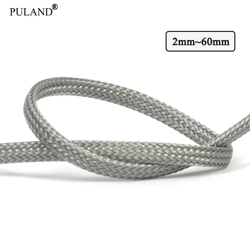 1~50m Grey PET Braid Sleeve 2/4/6/8/10/12/14/16/20/25/30/35/40/50/60mm ...