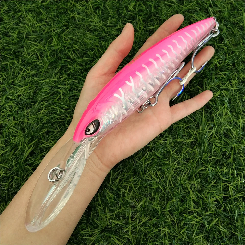 Noeby Trolling Minnow Fishing Lure 140mm 47g 180mm 94g Floating ...