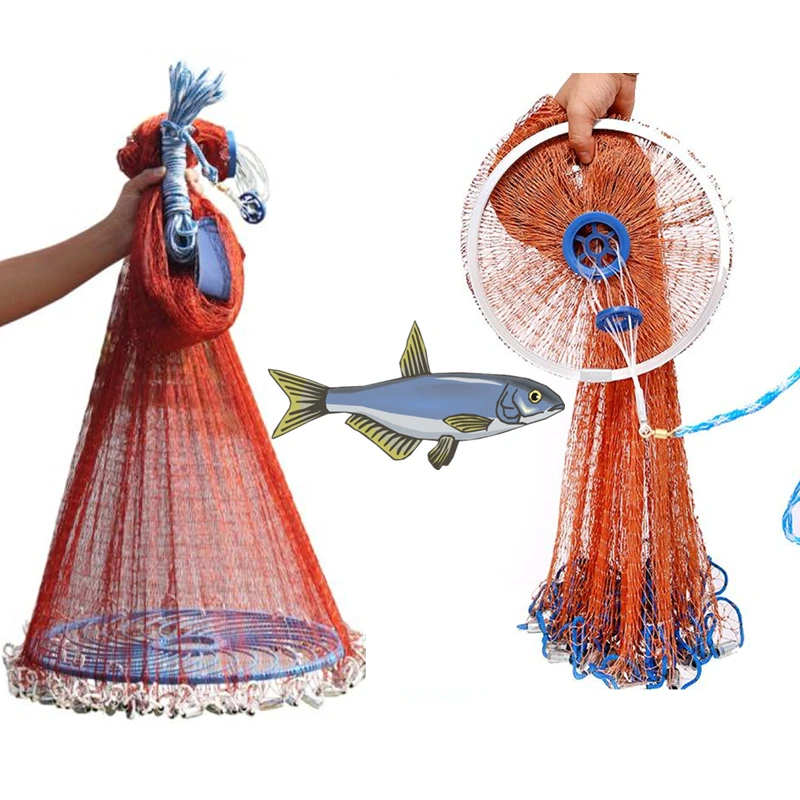 Finefish-Height-1-2-3-6M-Hand-Throw-Network-With-Ring-Gillnet-Easy-USA ...