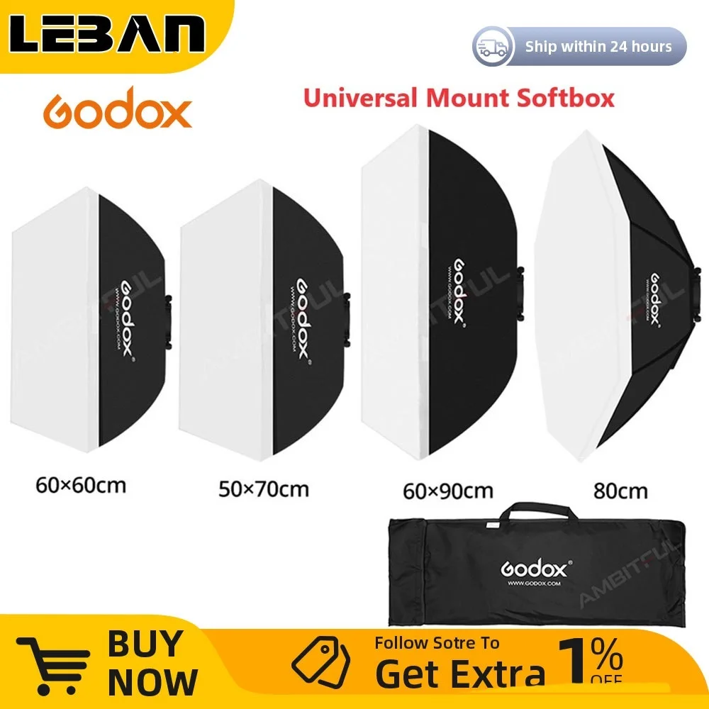 Godox-50x70cm-60x60cm-60x90cm-80cm-Photo-Studio-Softbox-Soft-Box-with ...