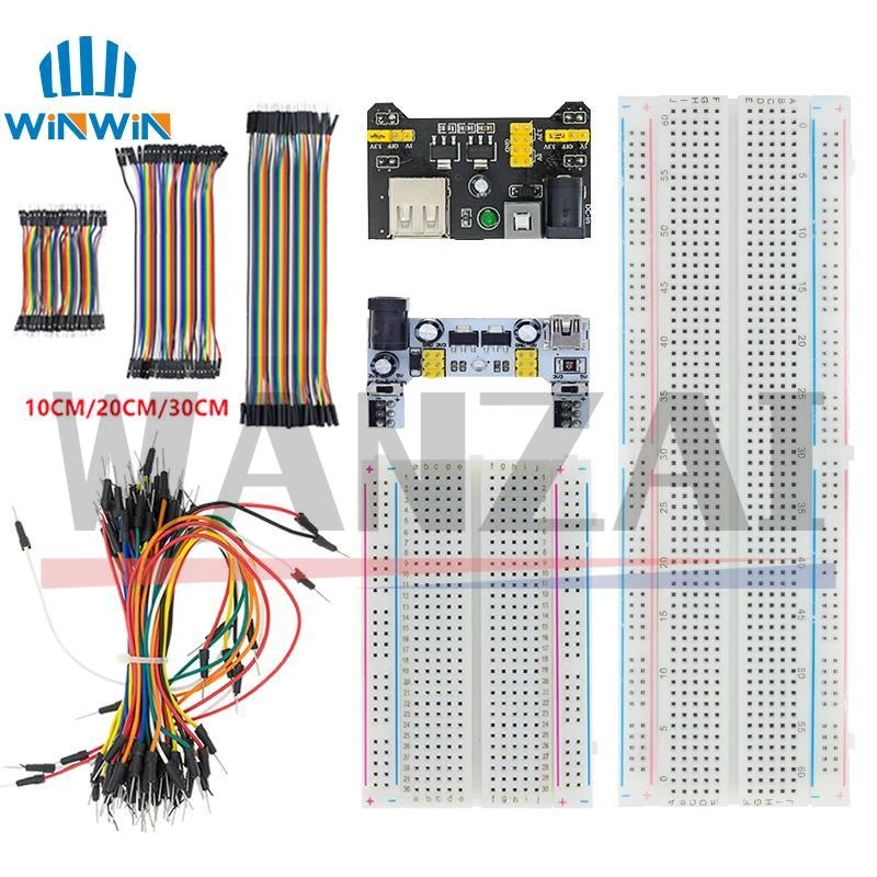 Mb-102 Mb102 Breadboard 400 830 Point Solderless Pcb Bread Board Test ...