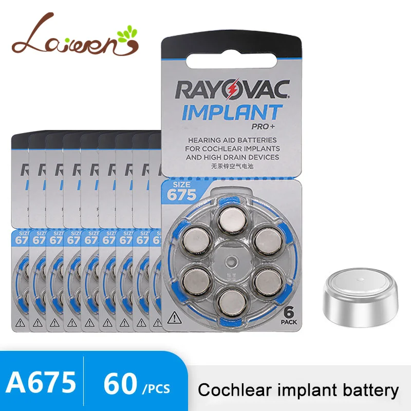 Cochlear Implants Hearing Aid Battery 60 Cells Zinc Air Hearing Aid ...