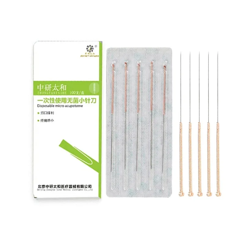 100Pcs-Disposable-Sterile-Acupuncture-NeedleMicro-Acupotomy-Copper ...