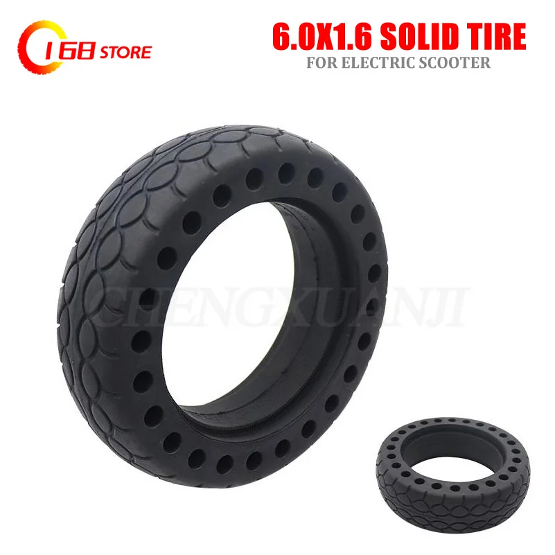 6Inch Solid Tire 6.0x1.6 Honeycomb Rubber Solid Fetus Damping Rubber ...