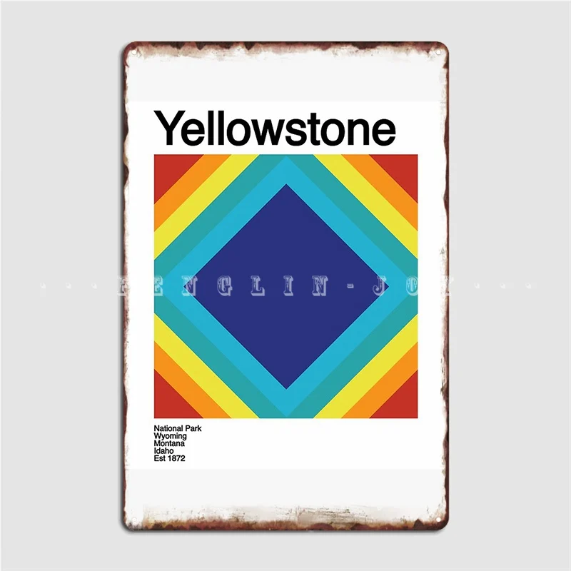 Yellowstone-Grand-Prismatic-Spring-Design-Metal-Plaque-Poster-Wall ...