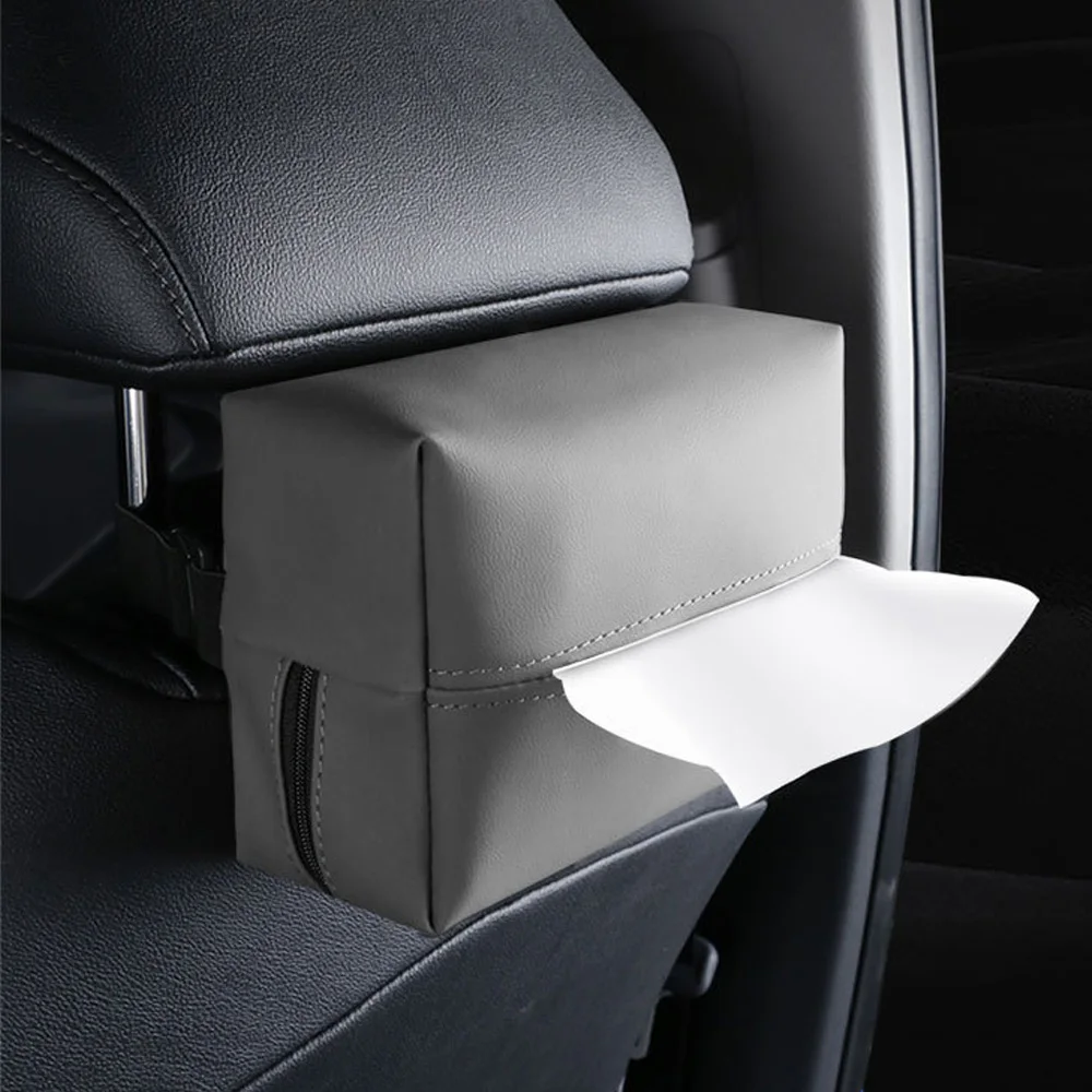 Car-Tissue-Box-Holder-Nappa-Leather-Car-Center-Console-Armrest-Napkin ...