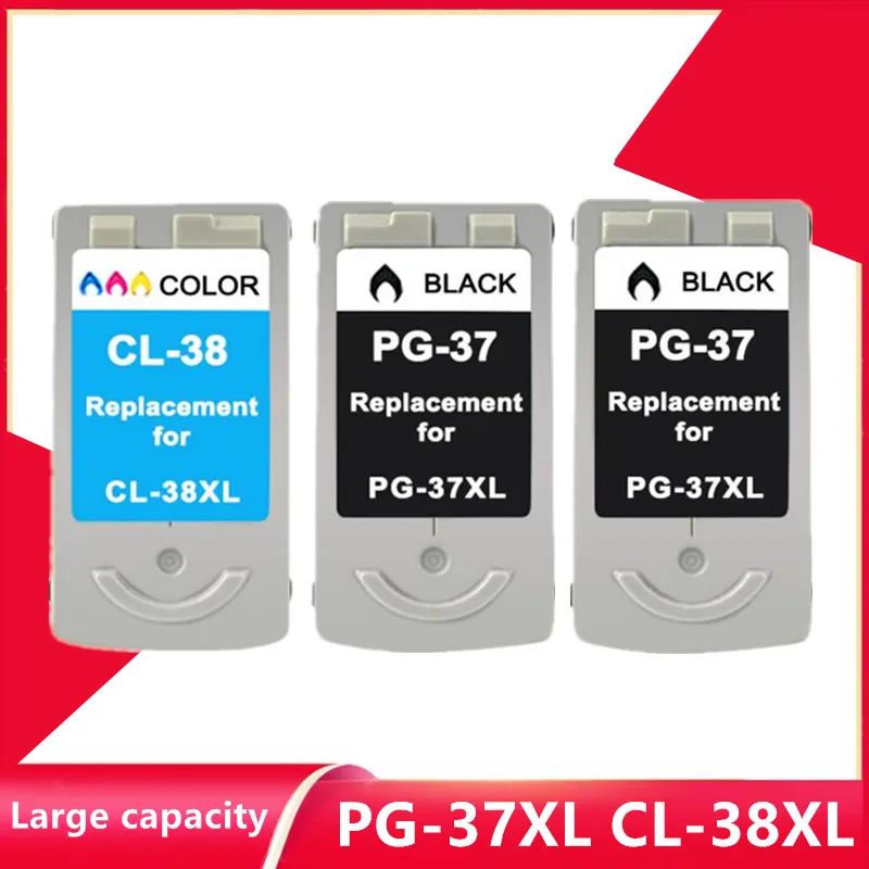 Compatible Ink Cartridge For Canon Pg37 Cl38 Pg 37 Cl 38 Pixma Mp140 ...
