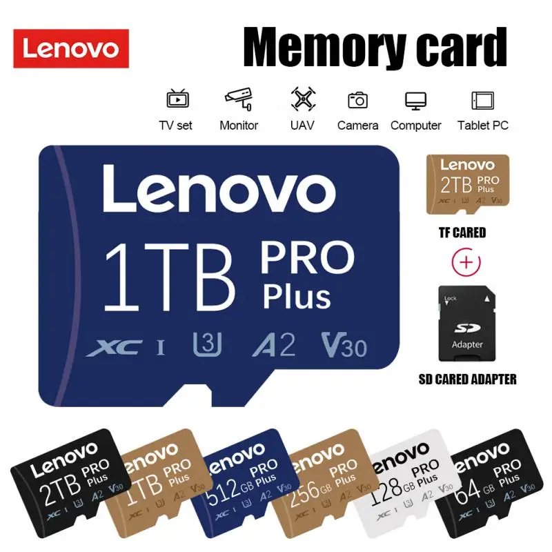 Lenovo-High-Speed-SD-Memory-Card-1TB-512GB-256GB-Class-10-Micro-TF-SD ...