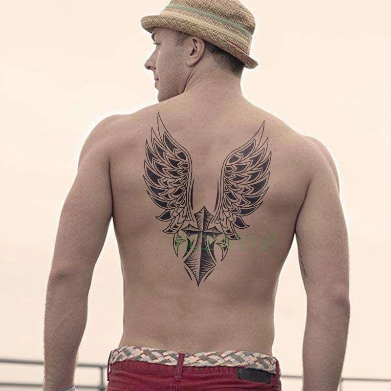 Wing Tattoo On Back For Men
