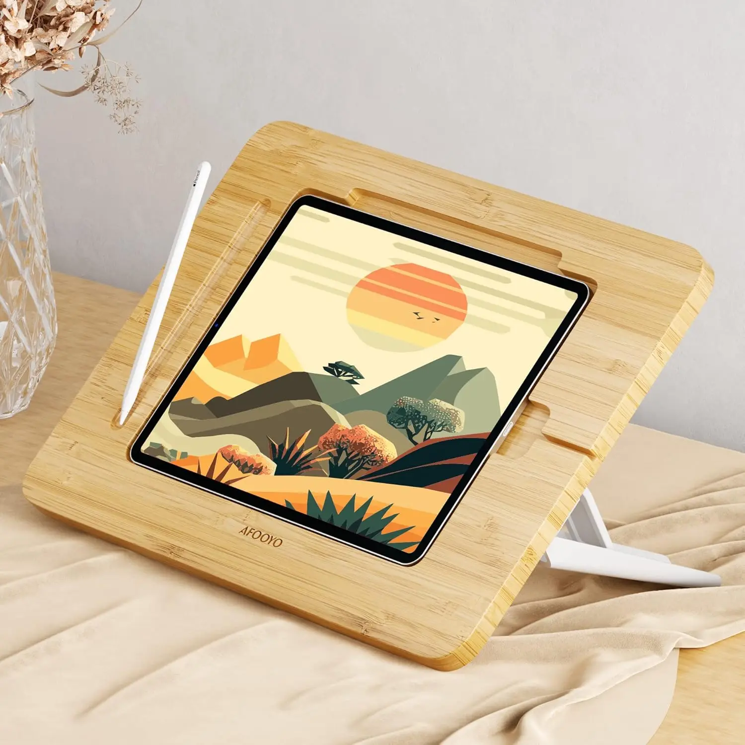 Bamboo-iPad-Drawing-Stand-Portable-Adjustable-5-Angles-Laptop-Stand ...