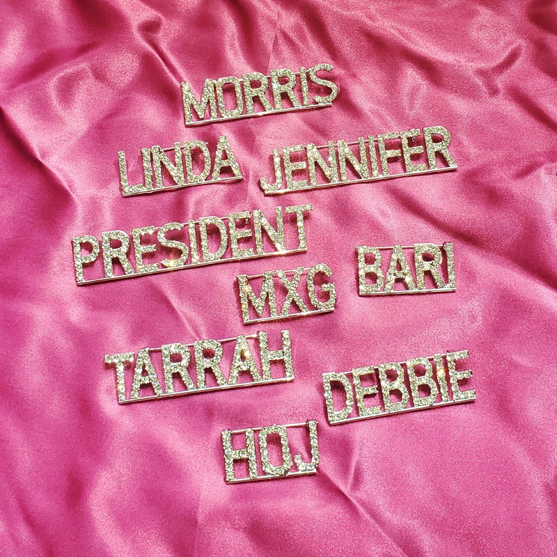 GRANDBLING-Name-Brooch-Crystal-Customized-Word-Pins-Handmade-Custom ...