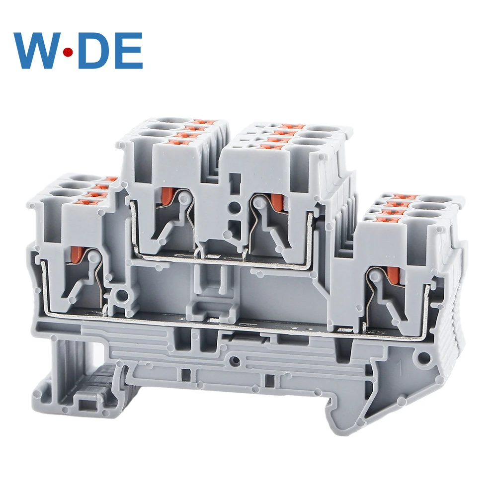 10Pcs Din Rail Terminal Block PTTB 2.5 Electrical Connector Double ...