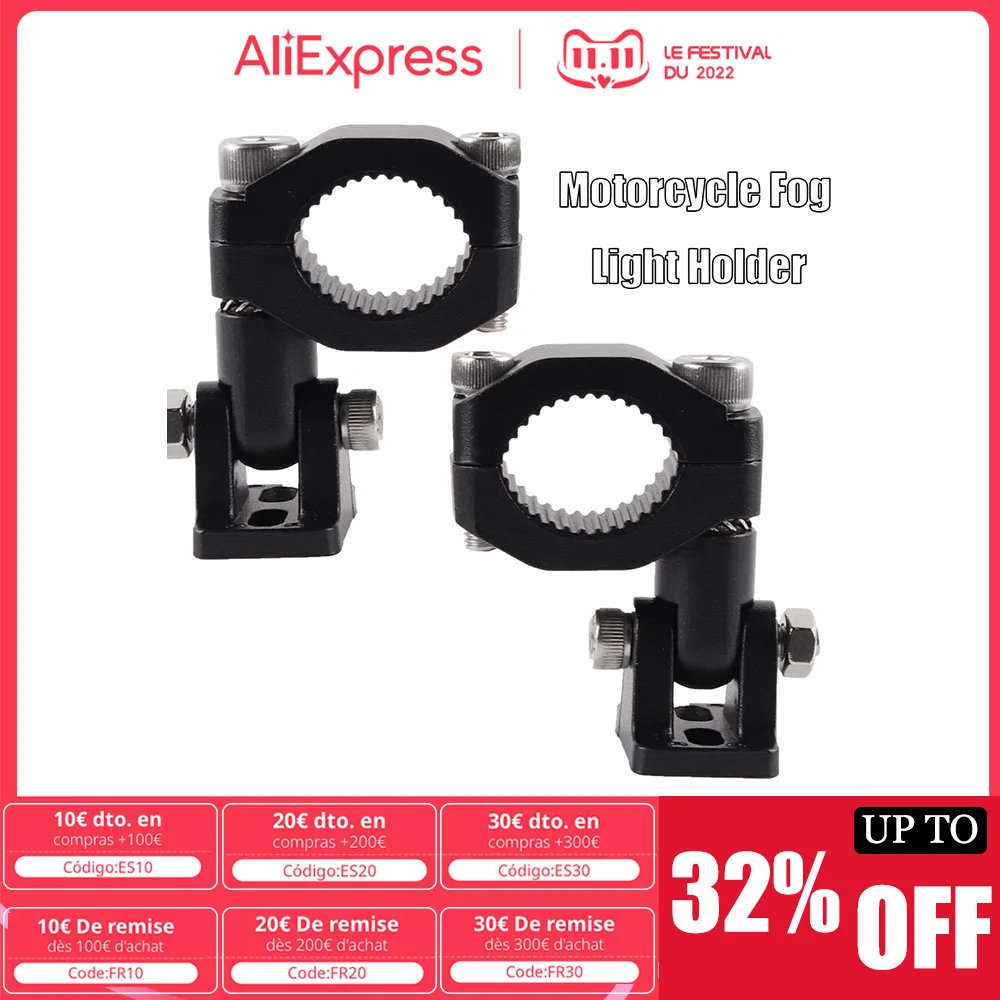Motorcycle Led Headlight Spotlight Clamps Bracket Tube Mount For ...
