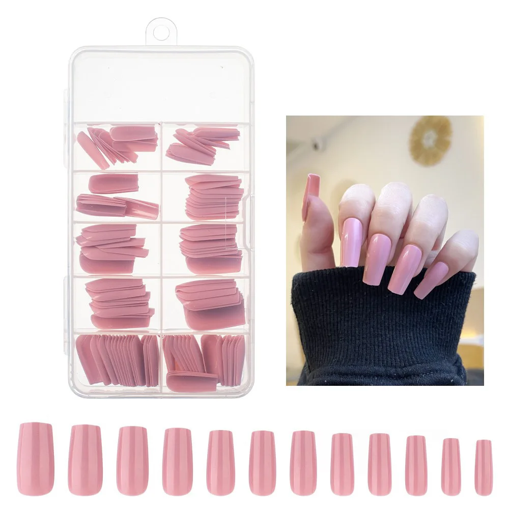 120Pcs-Square-False-Nails-Tips-Solid-Color-Press-on-Nails-Artificial ...