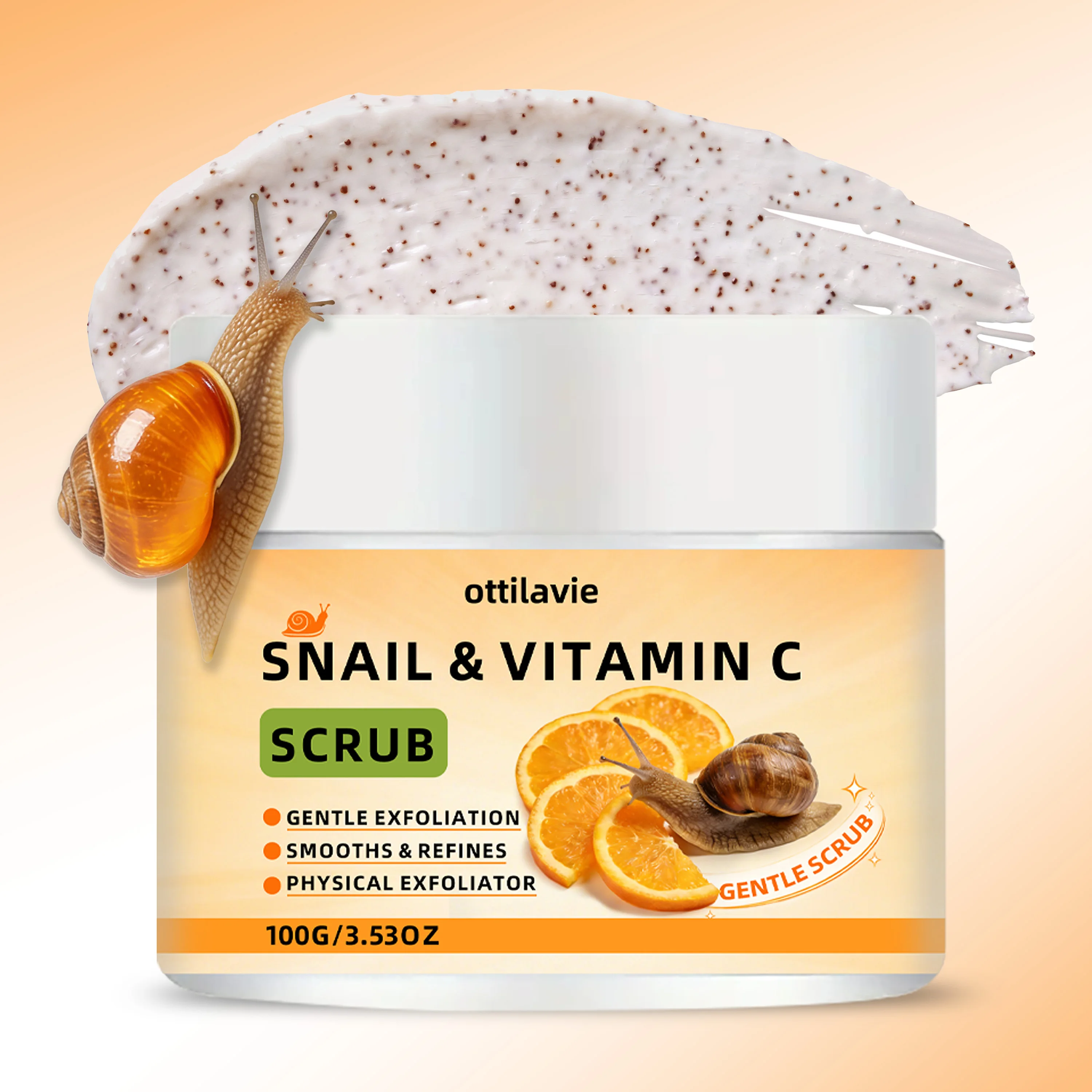 ottilavie Snail Vitamin C Scrub: Gently exfoliates & deeply cleanses ...