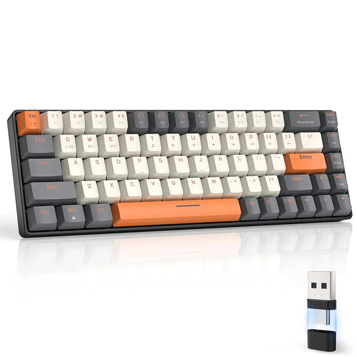 60 Wireless Mechanical Keyboard Bluetooth Dual Mode Hot Swappable Mini