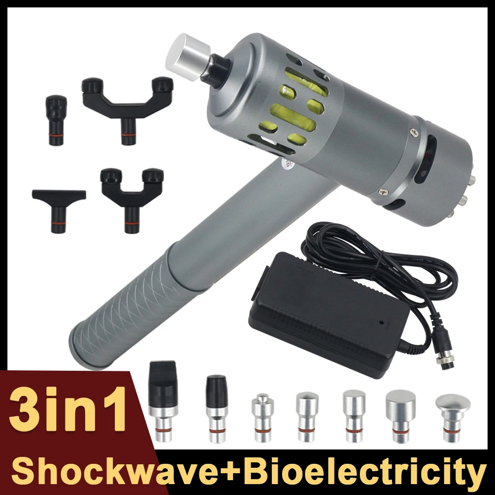 New 3in1 Shockwave Therapy Machine Chiropractic Adjusting Tool Pain ...