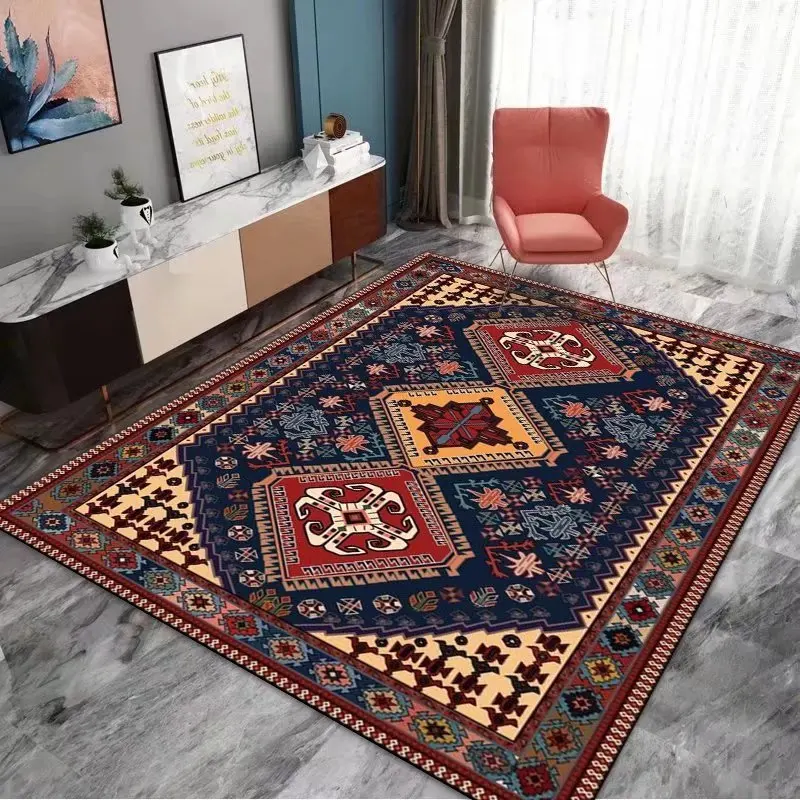 Living-room-sofa-coffee-table-carpet-bedroom-bedside-carpet-ethnic ...