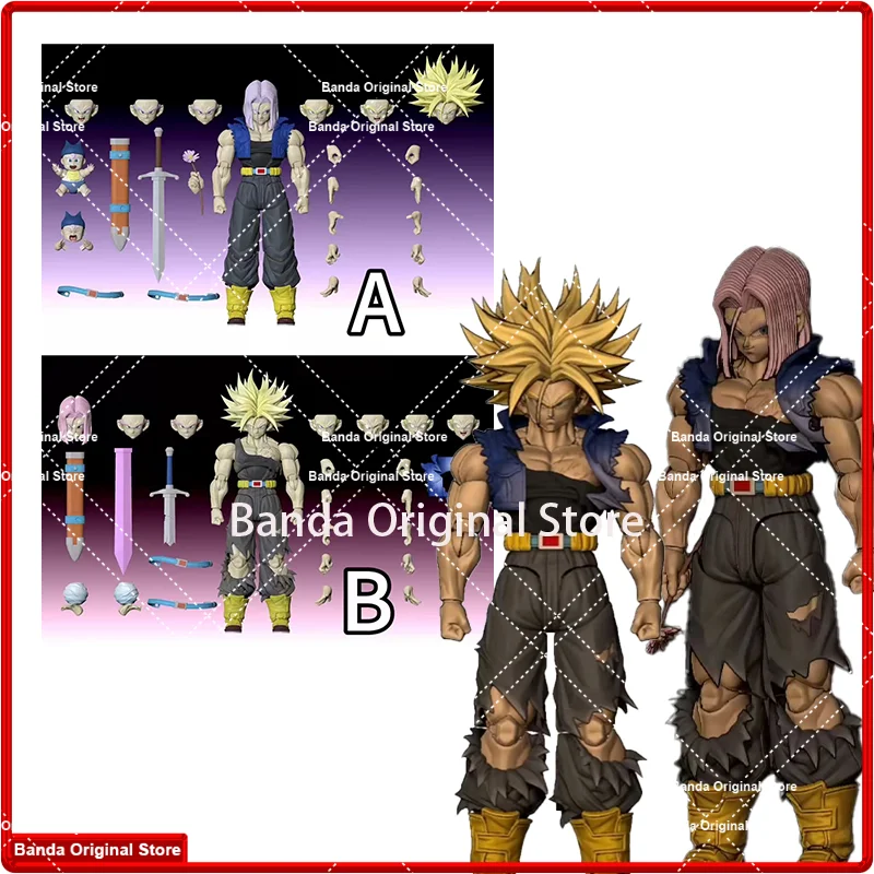 100-Original-Tonsen-Arttoys-SHF-Trunks-Super-Saiyan-SSJ-SSJ2-Custom ...