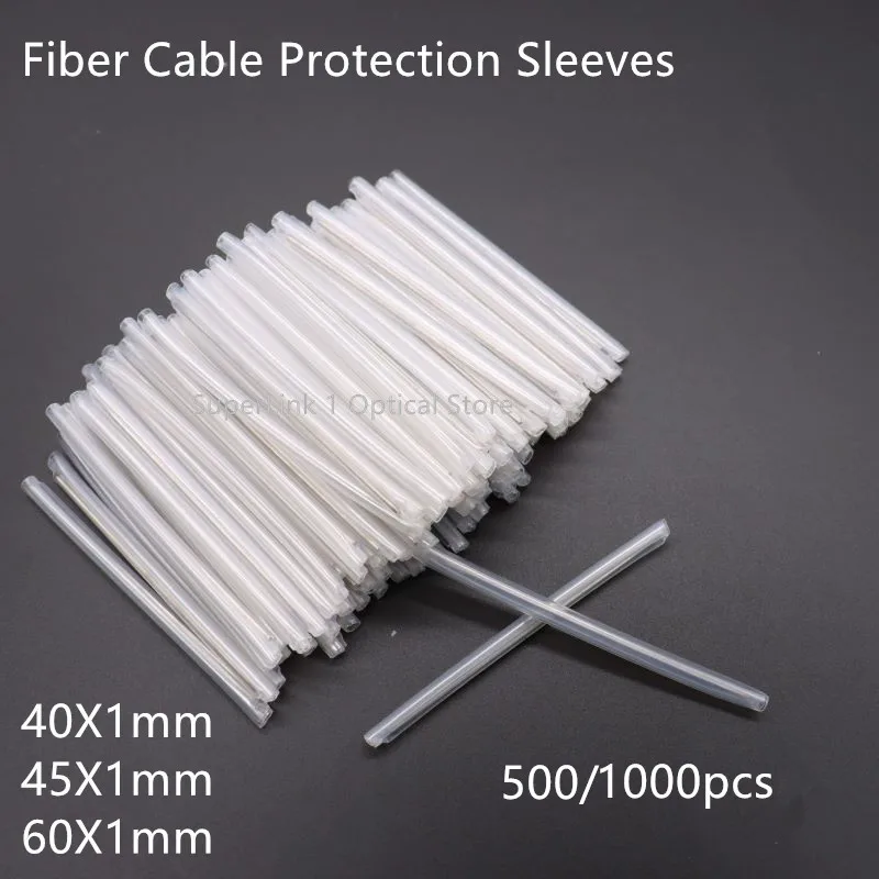 500/1000pcs Fiber heat shrink splice protector 40/45/ 60mm 1.0mm Cable ...