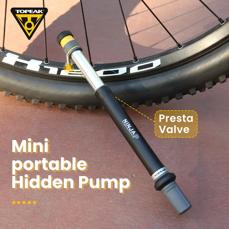 Topeak NINJA P Bicycle Hidden Pump 160psi Presta Valve Mini Portable ...