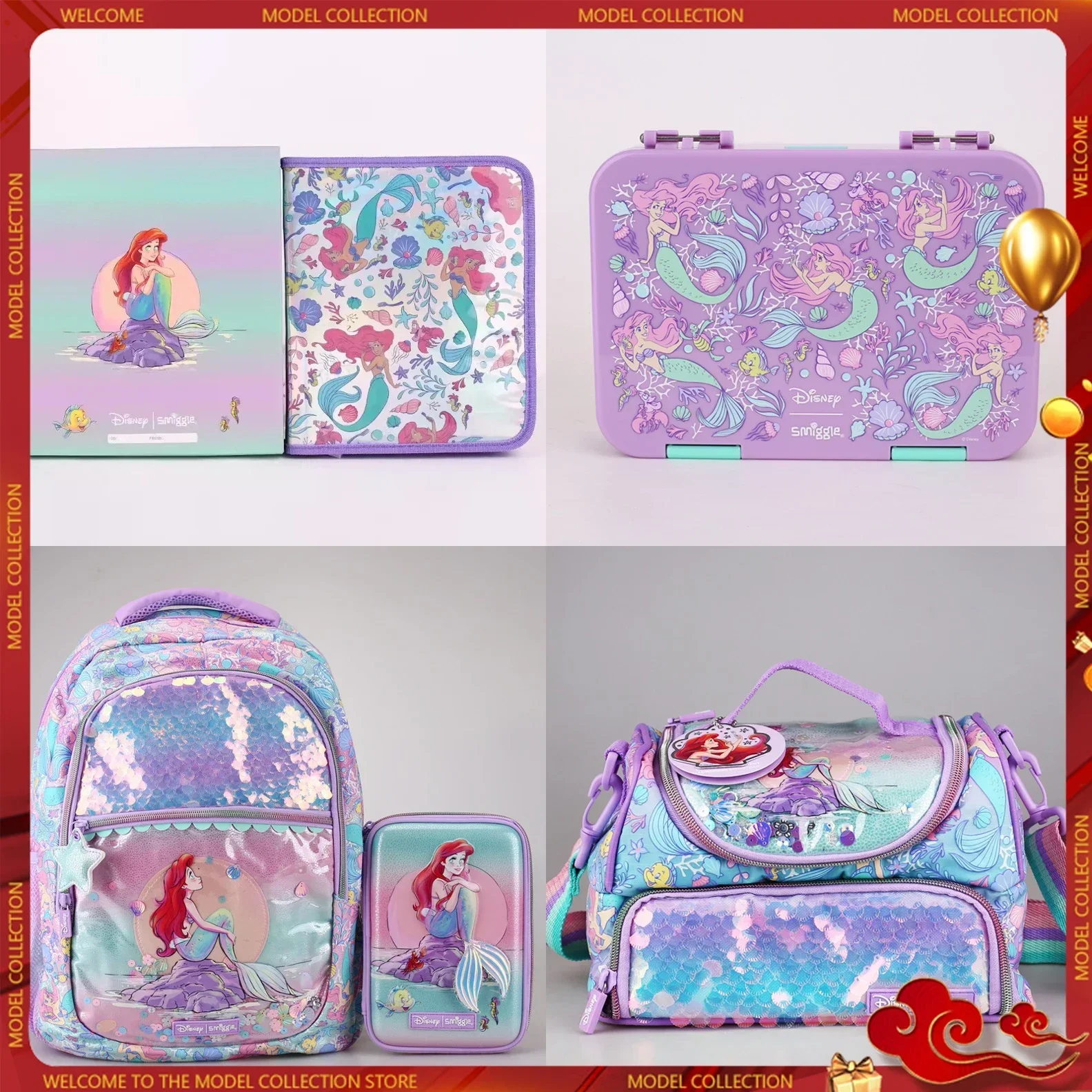 Mochila-escolar-de-la-serie-Ariel-de-Disney-Smiggle-australiana-genuina ...