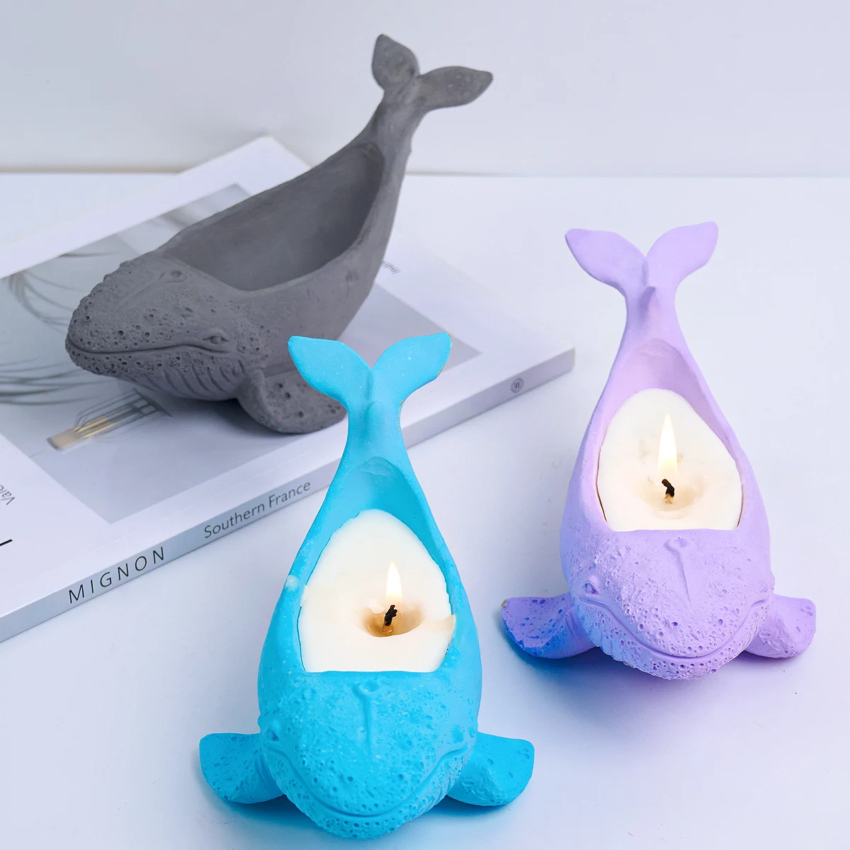 Whale-Flowerpot-Silicone-Mold-DIY-Marine-Animal-Candle-Container-Craft-Molds-Concrete-Plaster ...