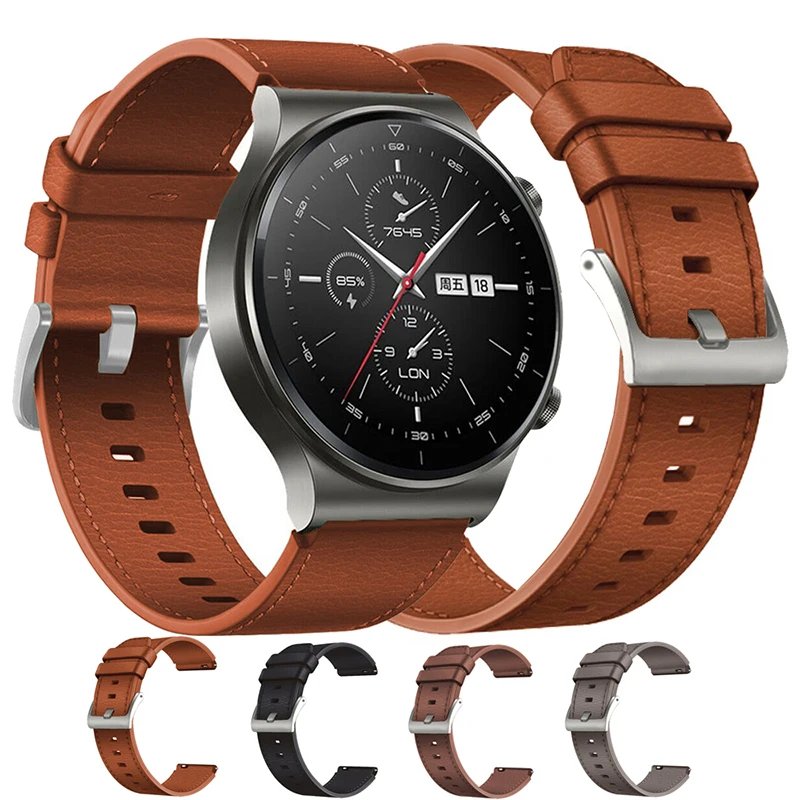 22mm-Leather-Strap-for-Huawei-Watch-GT2-GT3-Pro-46MM-Strap-Wristband ...