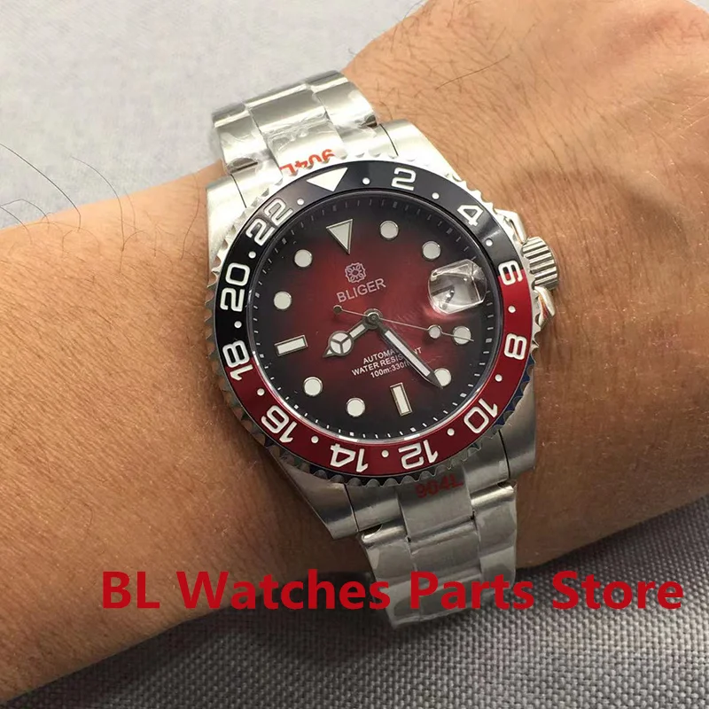 BLIGER Watch For Men 40mm NH35 Mechanical Wristwatch Luminous Gradient ...