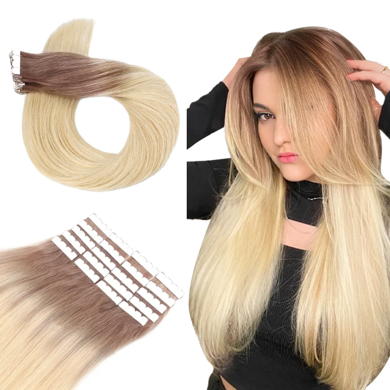 AW-Tape-extensiones-de-cabello-humano-Real-cabello-humano-liso-Natural ...