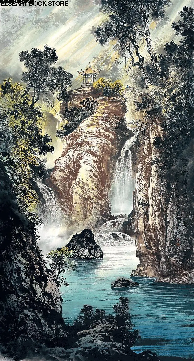 Sketsa Lukisan Pemandangan Gunung