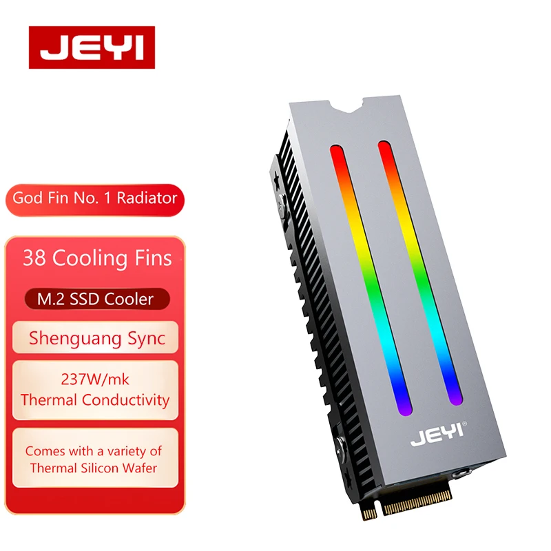 Jeyi M.2 Ssd Nvme Heat Sink Rgb Aura Sync M2 2280 Ssd Heatsink With ...