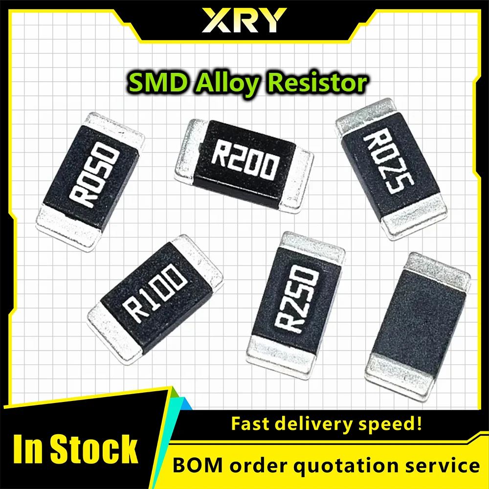 XRY10PCS 2512 résistance en alliage SMD 2W 1% résistances R001 R002 ...