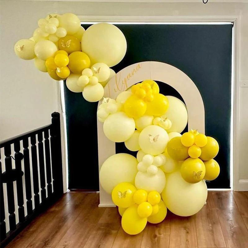 Kit-de-guirnalda-de-arco-de-globos-amarillos-Pastel-para-ni-as-decoraci ...