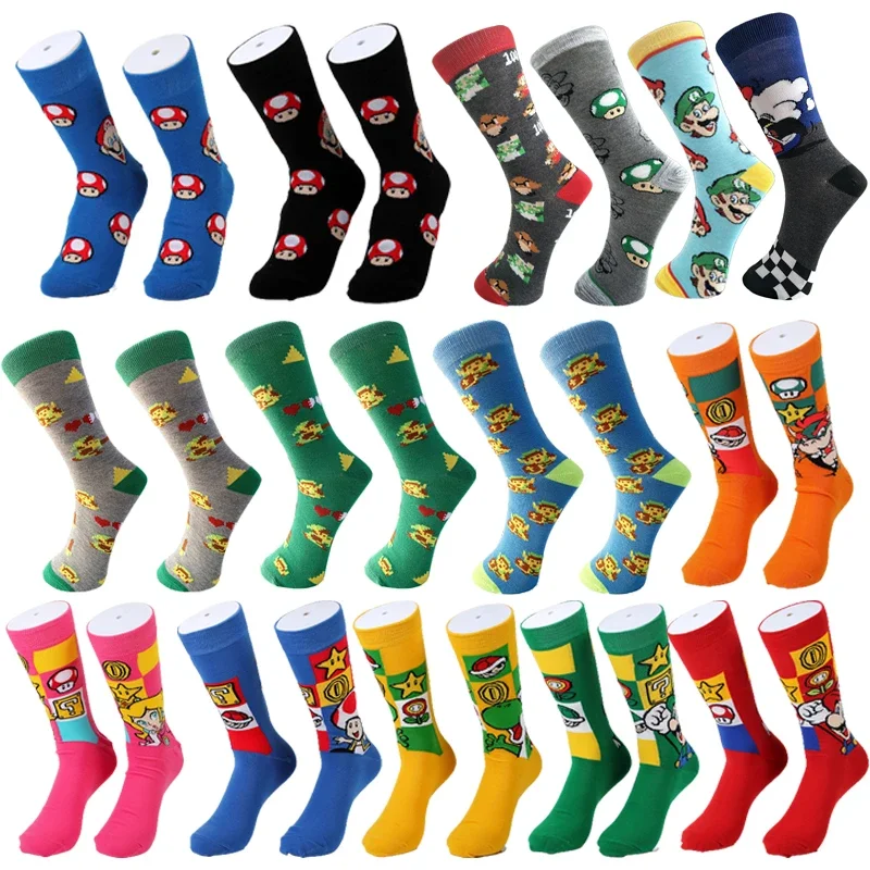 Super-Mario-Bros-Anime-Socks-Odyssey-Yoshi-Princess-Peach-Cartoon-Tube ...